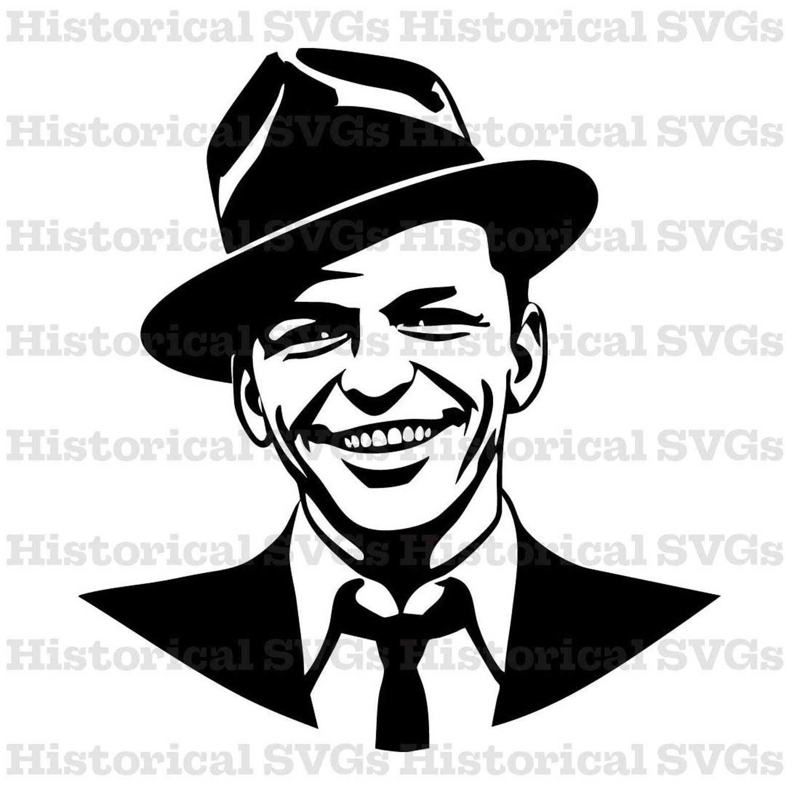 Frank Sinatra SVG, JPG, PNG, Dxf, Pdf, Eps, Vector Graphic - Ideal for ...