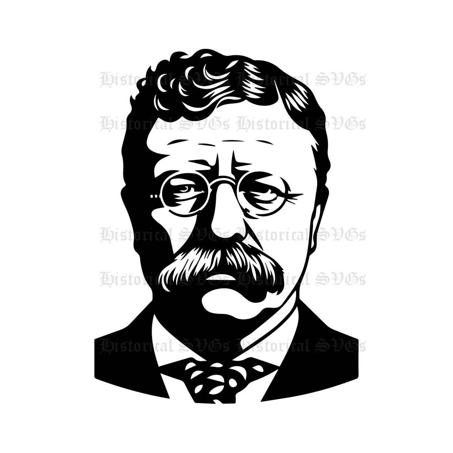 Teddy Roosevelt SVG, JPG, PNG, Dxf, Pdf, Eps Graphic - Ideal for Cricut ...