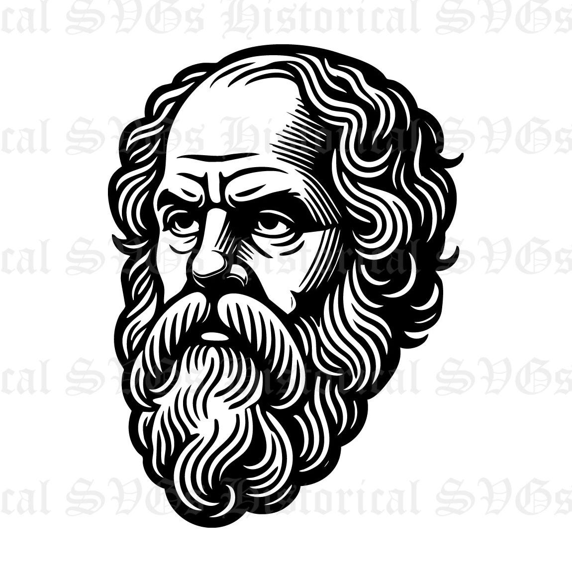 Socrates SVG, JPG, PNG, Dxf, Pdf, Eps Graphic - Ideal for Cricut ...