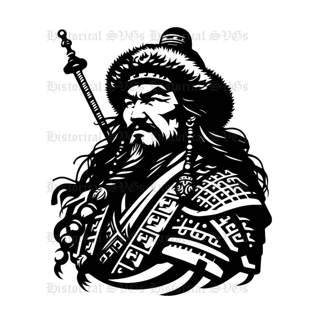 Genghis Khan SVG, JPG, PNG, Dxf, Pdf, Eps Graphic - Ideal for Cricut ...