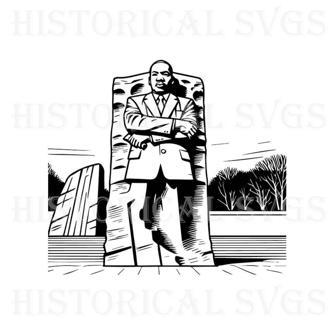 Martin Luther King Jr Memorial SVG, JPG, PNG, Dxf, Pdf, Eps Graphic ...