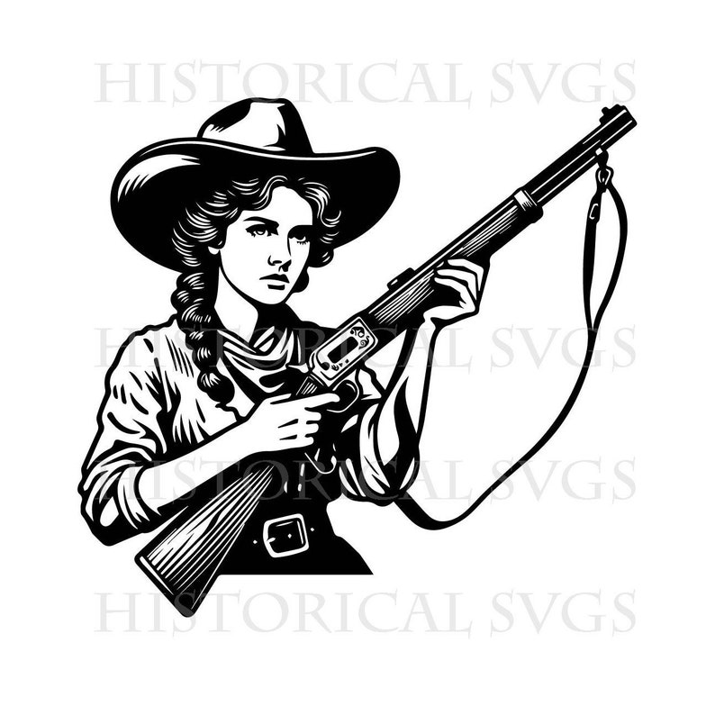 Annie Oakley SVG, JPG, PNG, Dxf, Pdf, Eps Graphic - Ideal for Cricut ...