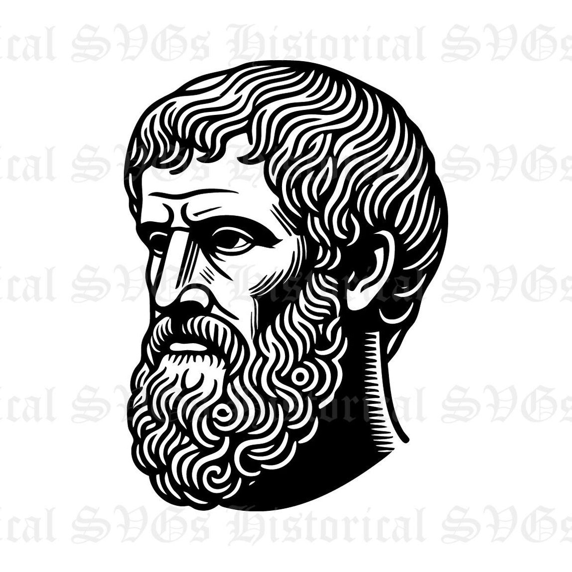 Aristotle SVG, JPG, PNG, Dxf, Pdf, Eps Graphic - Ideal for Cricut ...