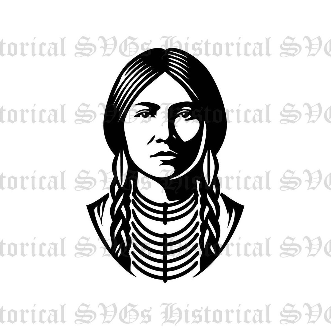 Sacagawea SVG, JPG, PNG, Dxf, Pdf, Eps Graphic - Ideal for Cricut ...