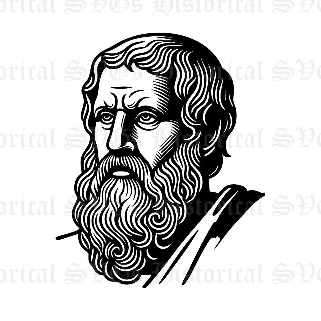 Plato SVG, JPG, PNG, Dxf, Pdf, Eps Graphic - Ideal for Cricut, Stickers ...