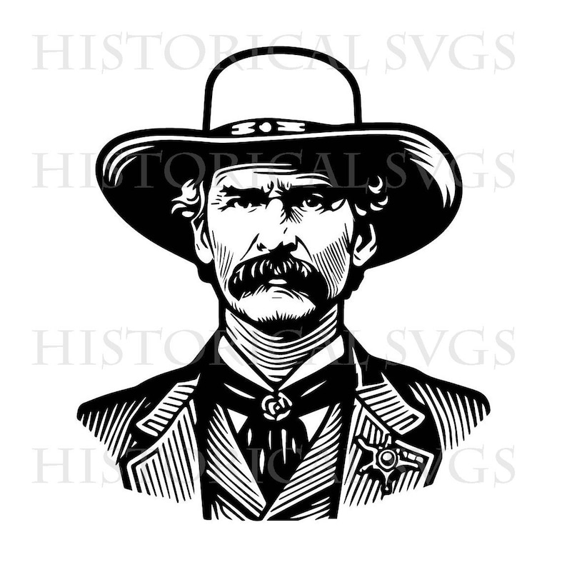 Wyatt Earp SVG, JPG, PNG, Dxf, Pdf, Eps Graphic - Ideal for Cricut ...