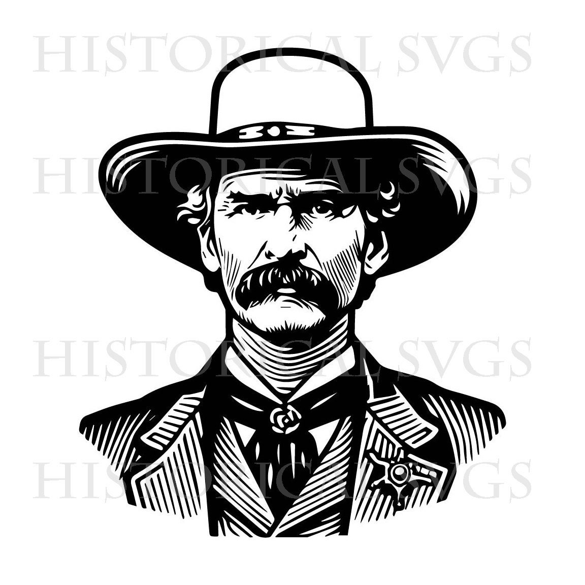 Wyatt Earp SVG, JPG, PNG, Dxf, Pdf, Eps Graphic - Ideal for Cricut ...