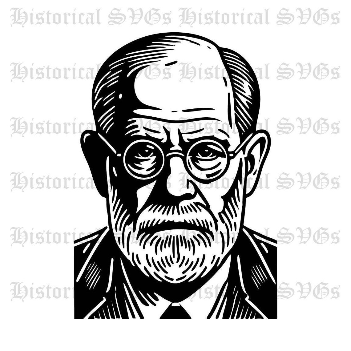 Sigmund Freud SVG, JPG, PNG, Dxf, Pdf, Eps Graphic - Ideal for Cricut ...