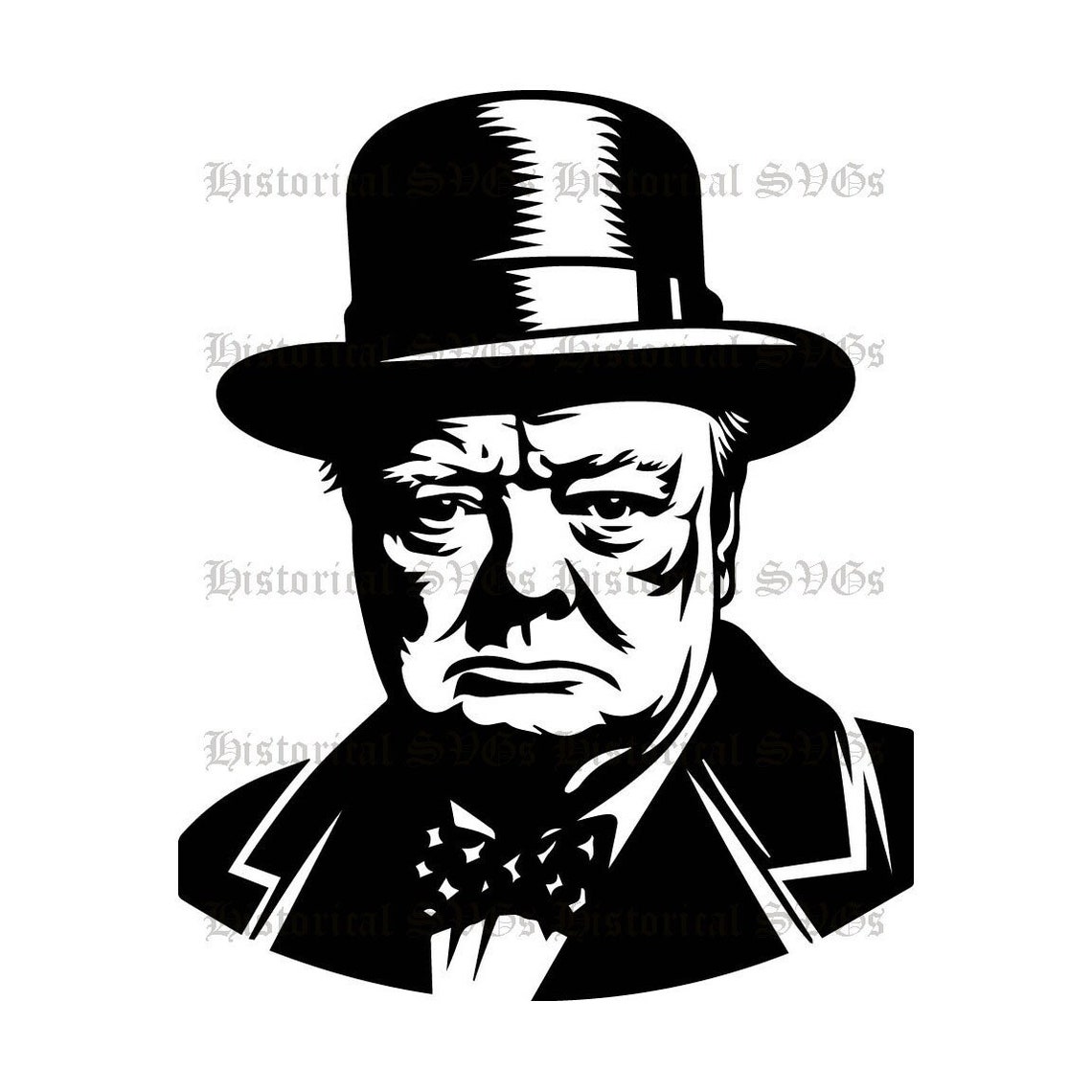 Winston Churchill SVG, JPG, PNG, Dxf, Pdf, Eps Graphic - Ideal for ...