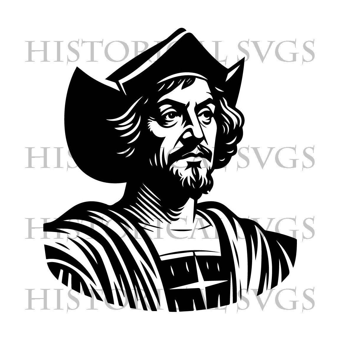 Christopher Columbus SVG, JPG, PNG, Dxf, Pdf, Eps Graphic - Ideal for ...