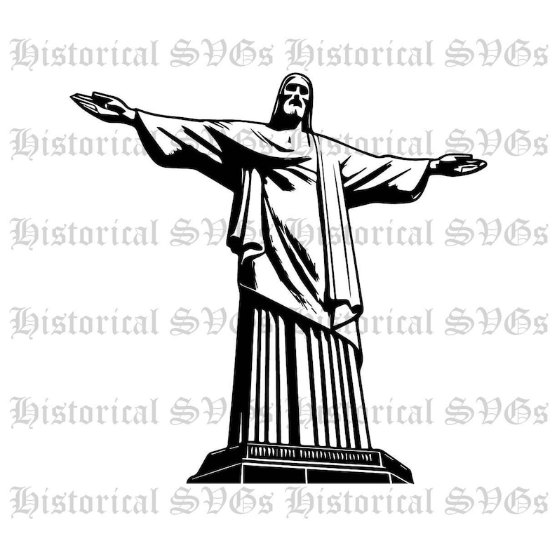Christ the Redeemer SVG, JPG, PNG, Dxf, Pdf, Eps Graphic - Ideal for ...