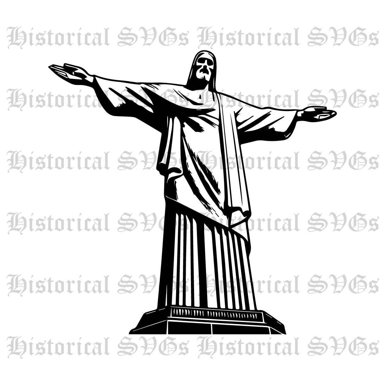 Christ the Redeemer SVG, JPG, PNG, Dxf, Pdf, Eps Graphic - Ideal for ...