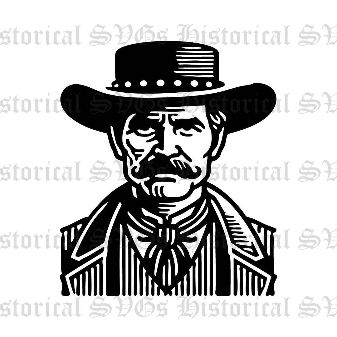 Wyatt Earp SVG, JPG, PNG, Dxf, Pdf, Eps Graphic - Ideal for Cricut ...