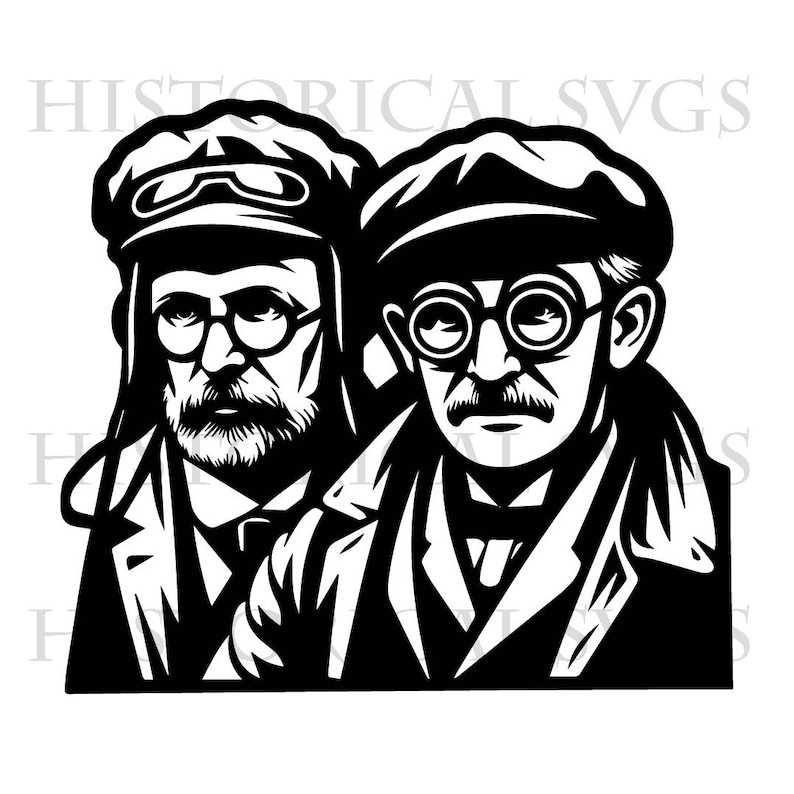 The Wright Brothers SVG, JPG, PNG, Dxf, Pdf, Eps Graphic - Ideal for ...