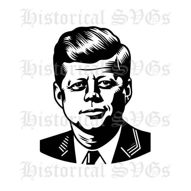 John F. Kennedy SVG, JPG, Png, Dxf, Pdf, Eps Graphic - Ideal for Cricut ...