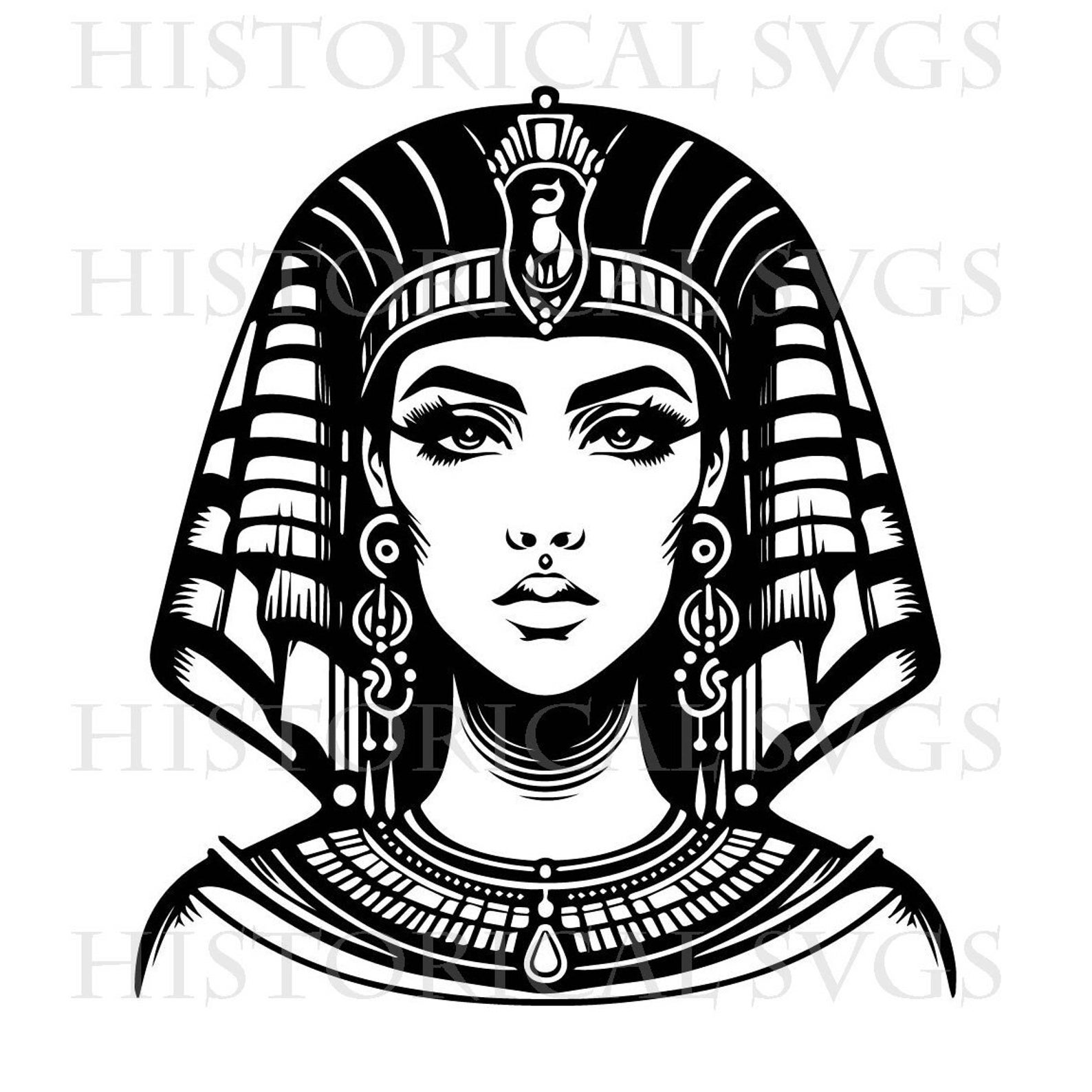 Cleopatra SVG, JPG, PNG, Dxf, Pdf, Eps Graphic - Ideal for Cricut ...