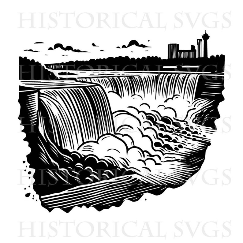 Niagara Falls SVG, JPG, PNG, Dxf, Pdf, Eps Graphic - Ideal for Cricut ...