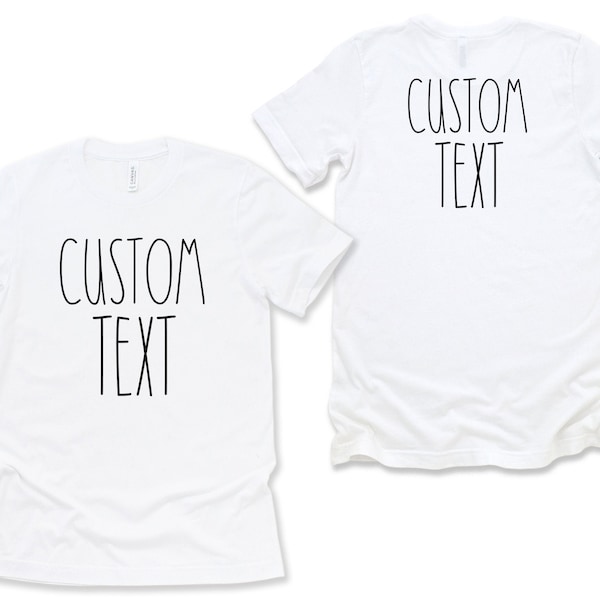 Custom Shirts Front and Back - Etsy