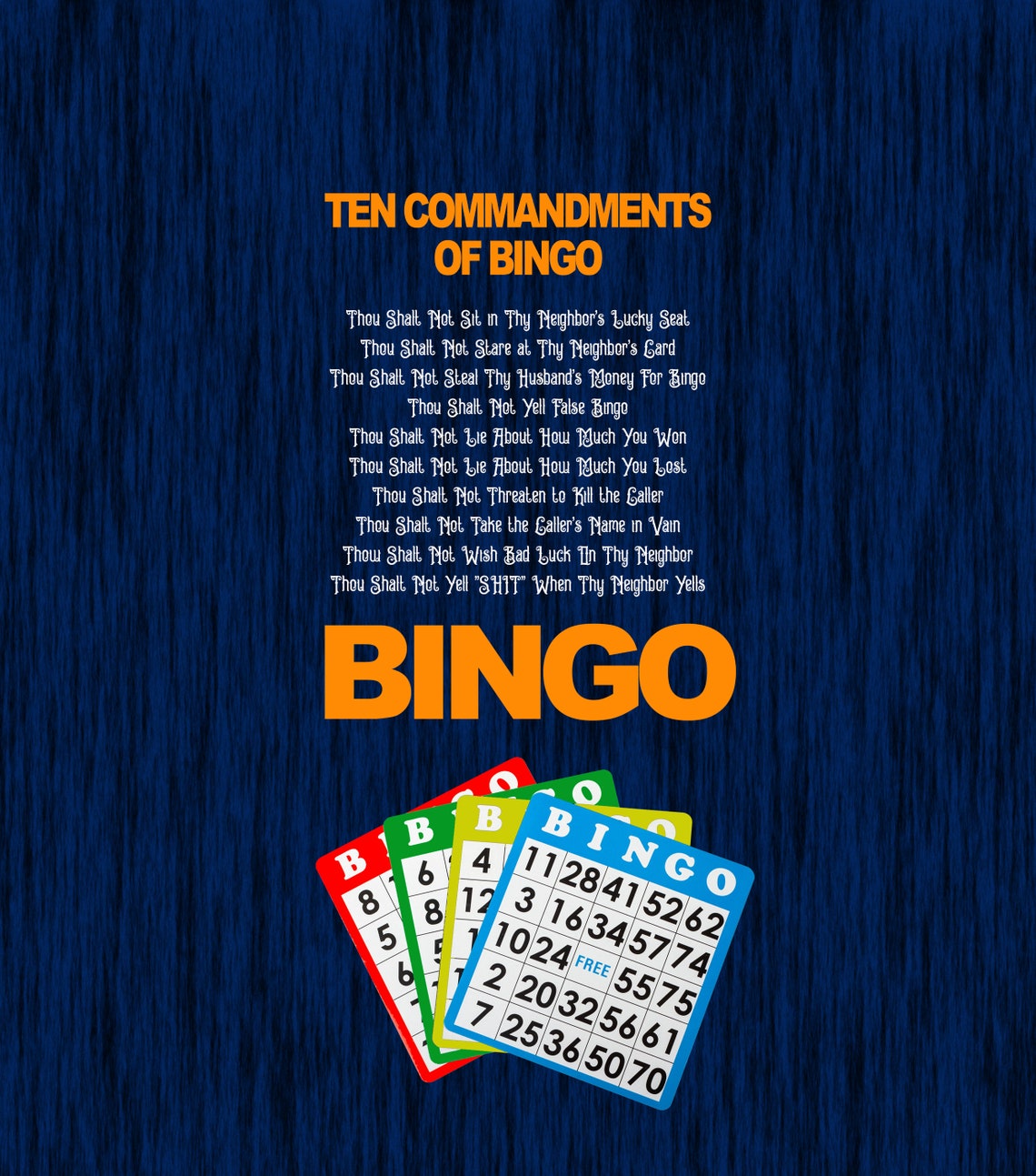 10 Commandments of Bingo 20 Oz Skinny Tumbler Template Digital File ...