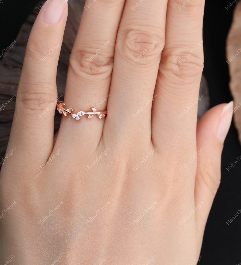 Unique Olive Branch Ring/ Natural Inspired Wedding Ring/ - Etsy