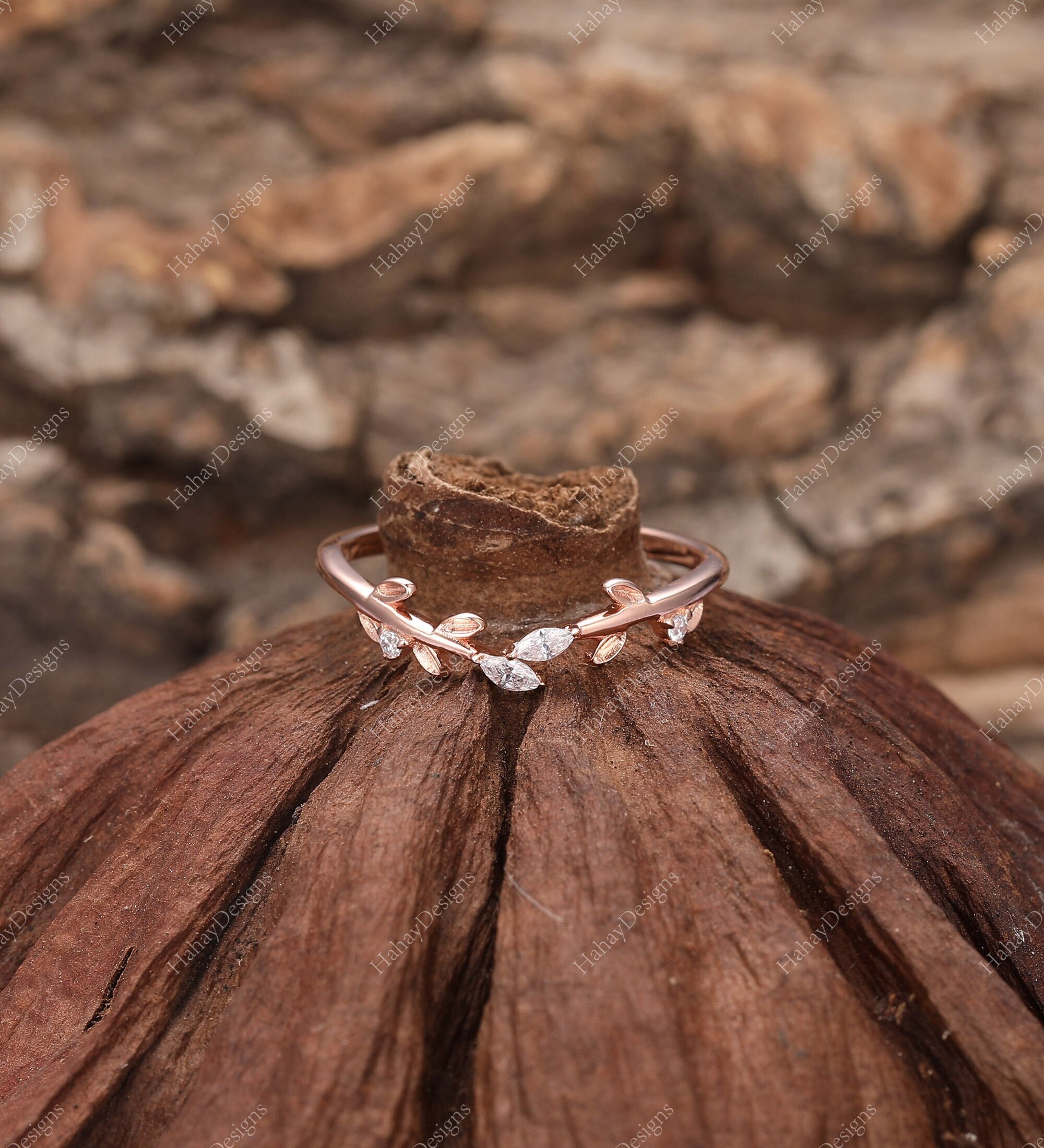 Unique Olive Branch Ring/ Natural Inspired Wedding Ring/ - Etsy
