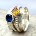 Citrine Spinner Ring Sapphire Spinner Ring Sterling Silver - Etsy