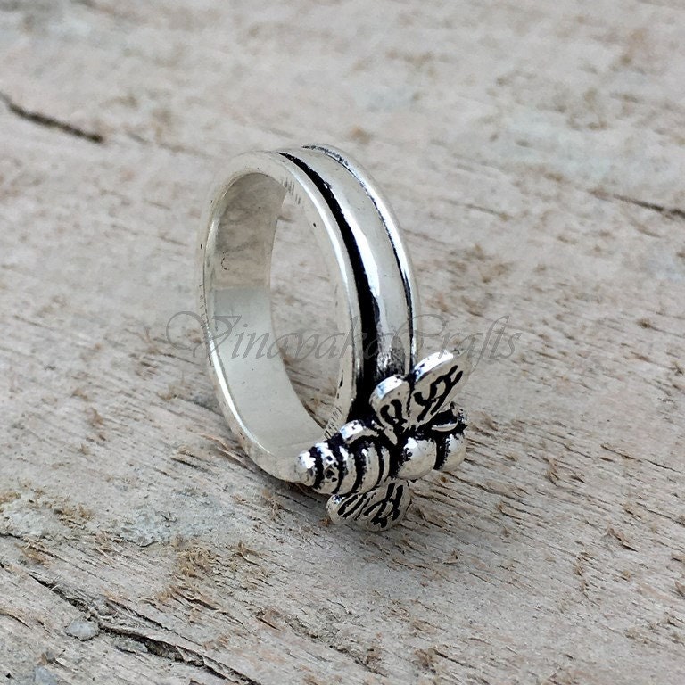 Honeybee Spinner Ring 925 Sterling Silver Honey Bee Spinner - Etsy