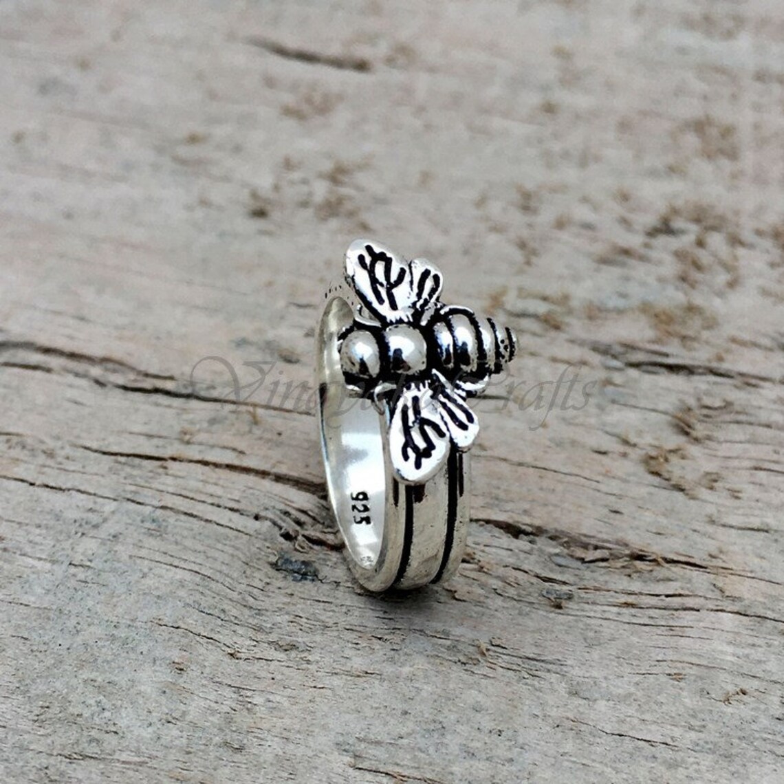 Honeybee Spinner Ring 925 Sterling Silver Honey Bee Spinner - Etsy