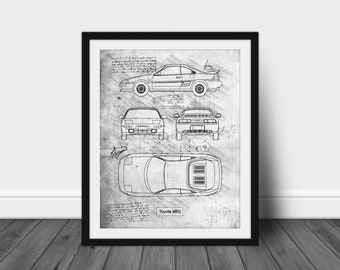 Toyota Mr2 Art | Etsy
