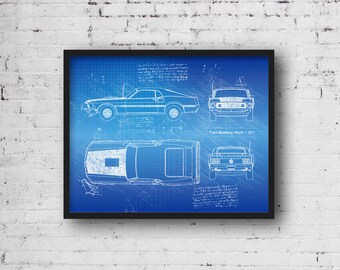 1969 Mustang Print | Etsy
