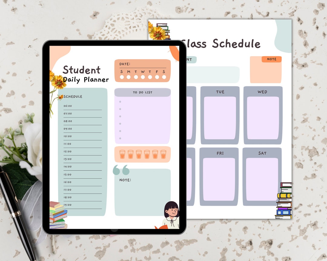 Study Daily Planner, Student Weekly Planner, Printable Planner, Daily ...