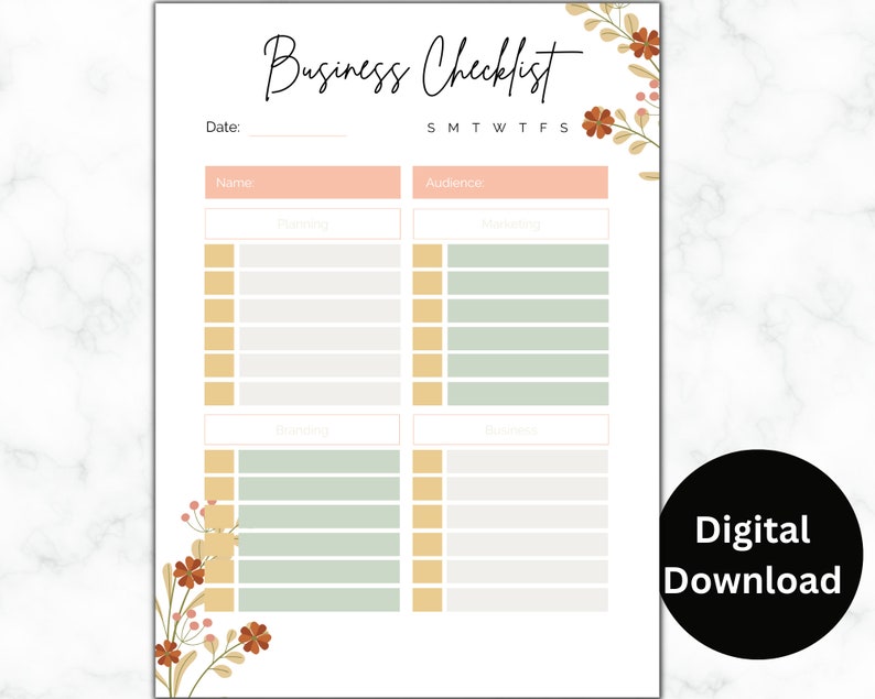 Business Startup Checklist Business Checklist Startup - Etsy