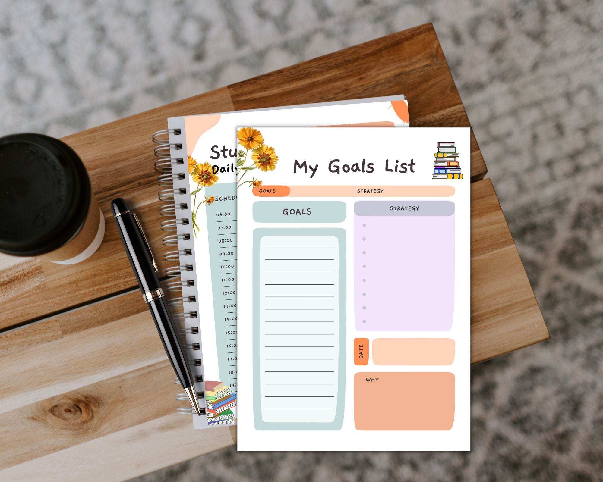 Study Daily Planner, Student Weekly Planner, Printable Planner, Daily ...