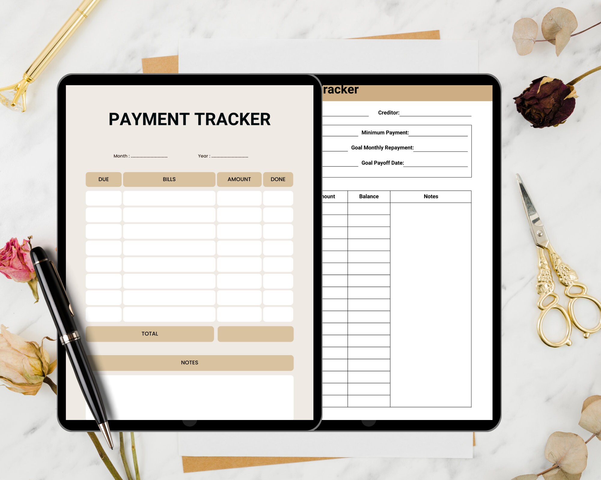 Printable Bill Payment Planner, Payment Tracker Log, Paying Bills ...