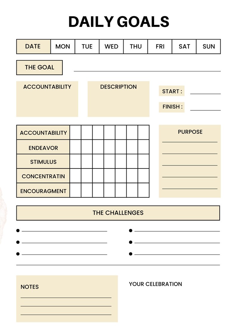 Goal Setting Worksheet Bundle, SMART Goals Template Worksheets ...