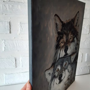 Wolf Painting Animal Original Art Wildlife Wolf Oil Artwork 20 - Etsy