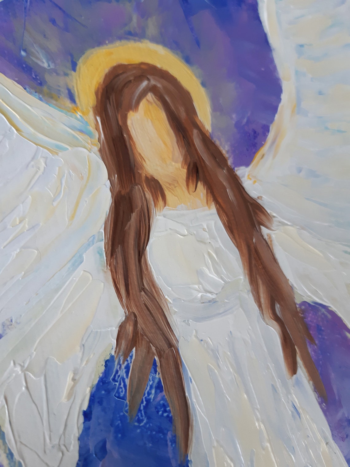 Engel Gemälde Religiöse Original Kunst Impasto Gemälde 16 von - Etsy.de