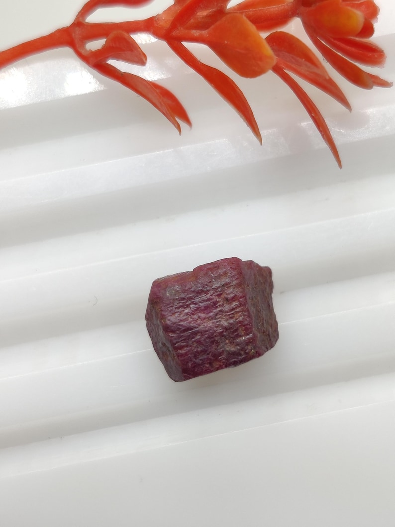 Rubí rojo natural en bruto, piedra de rubí sin tratar, rubí rojo ...