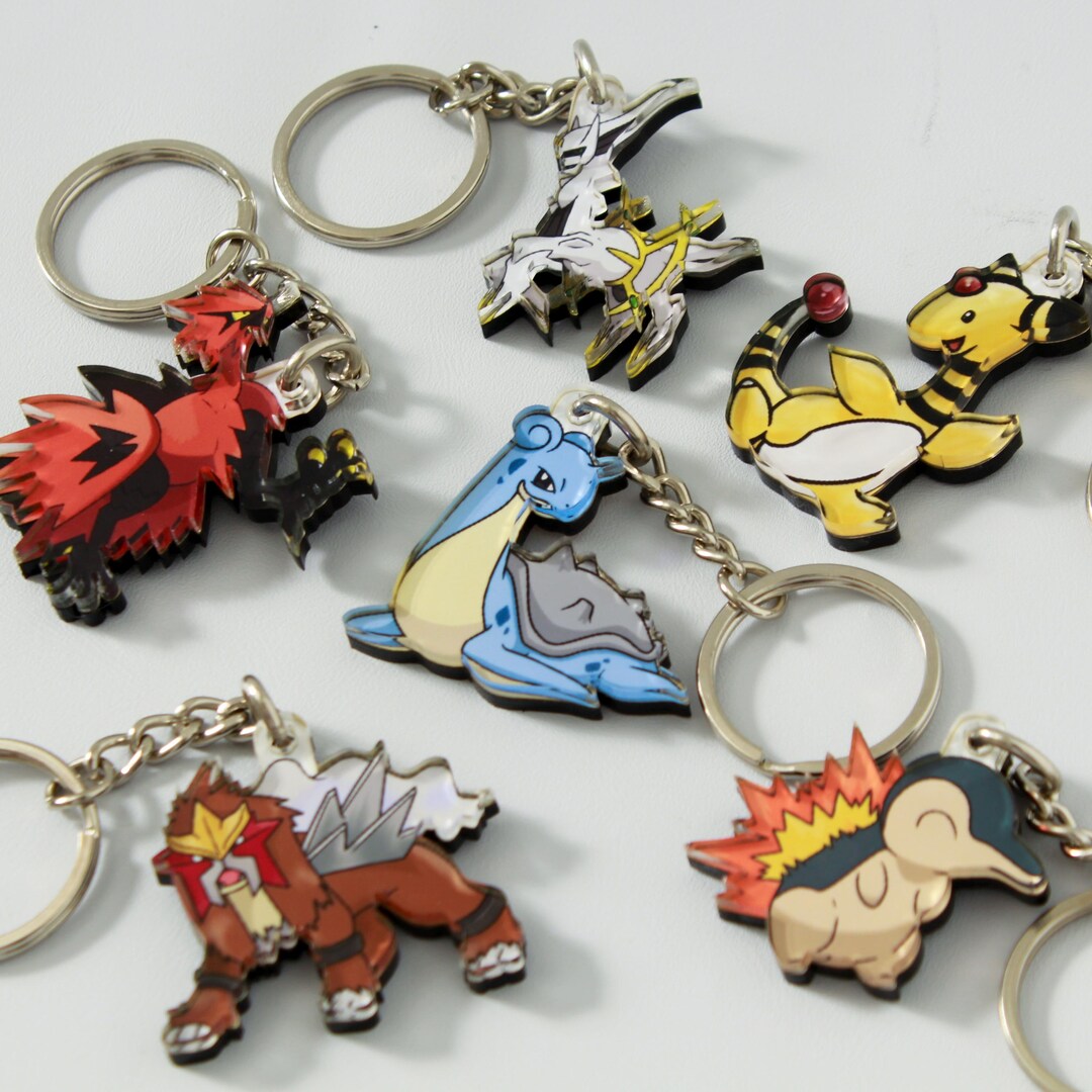 Acrylic Pokémon Key Chains - Etsy