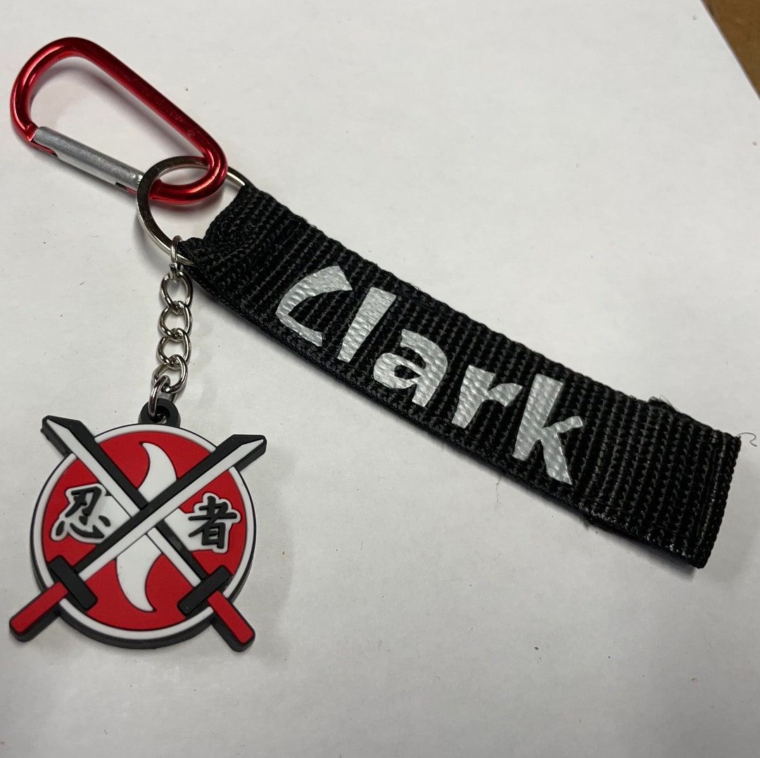 Custom Ninja Keychain With 1 Ninja Charm and Carabiner - Etsy