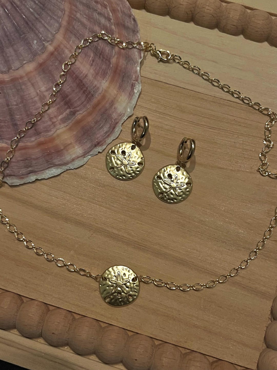 Sand Dollar Gold Jewelry| Hypoallergic Earrings - Etsy