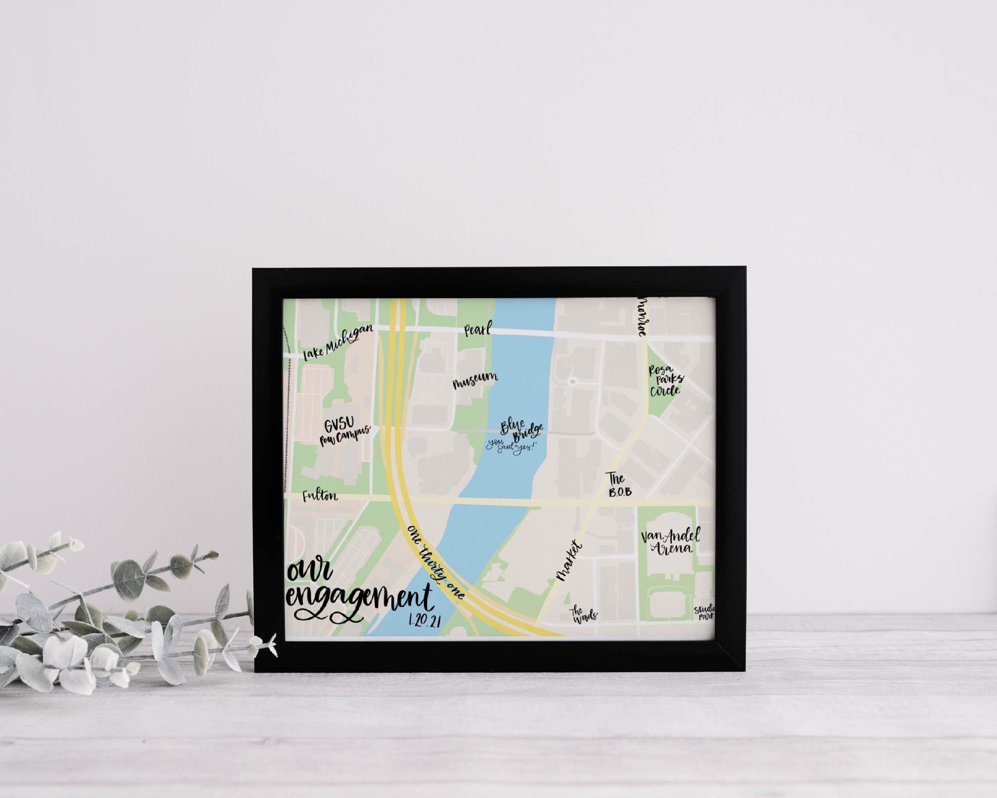 Digital Print Custom Location Maps - Engagement, Wedding, Home - Etsy