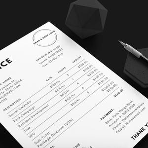 Downloadable Invoice Template – Professional PDF Invoice for Business ...