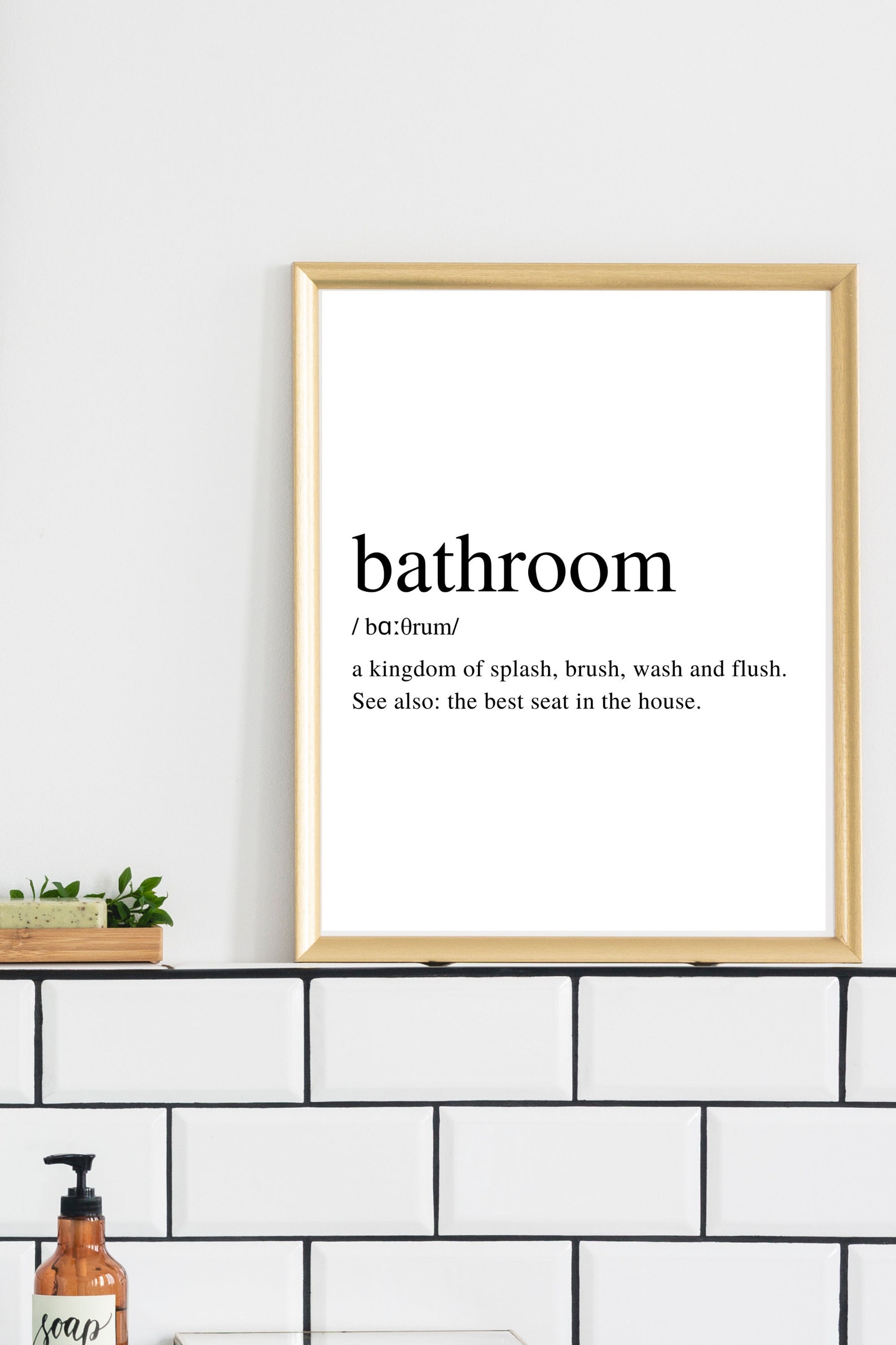 Bathroom dictionary definition Bathroom Toilet Wall Art | Etsy