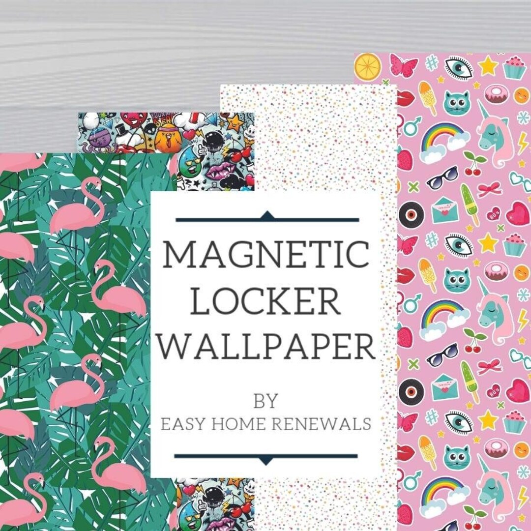 Magnetic Locker Wallpaper 4 Panels 12 by 36 - Etsy
