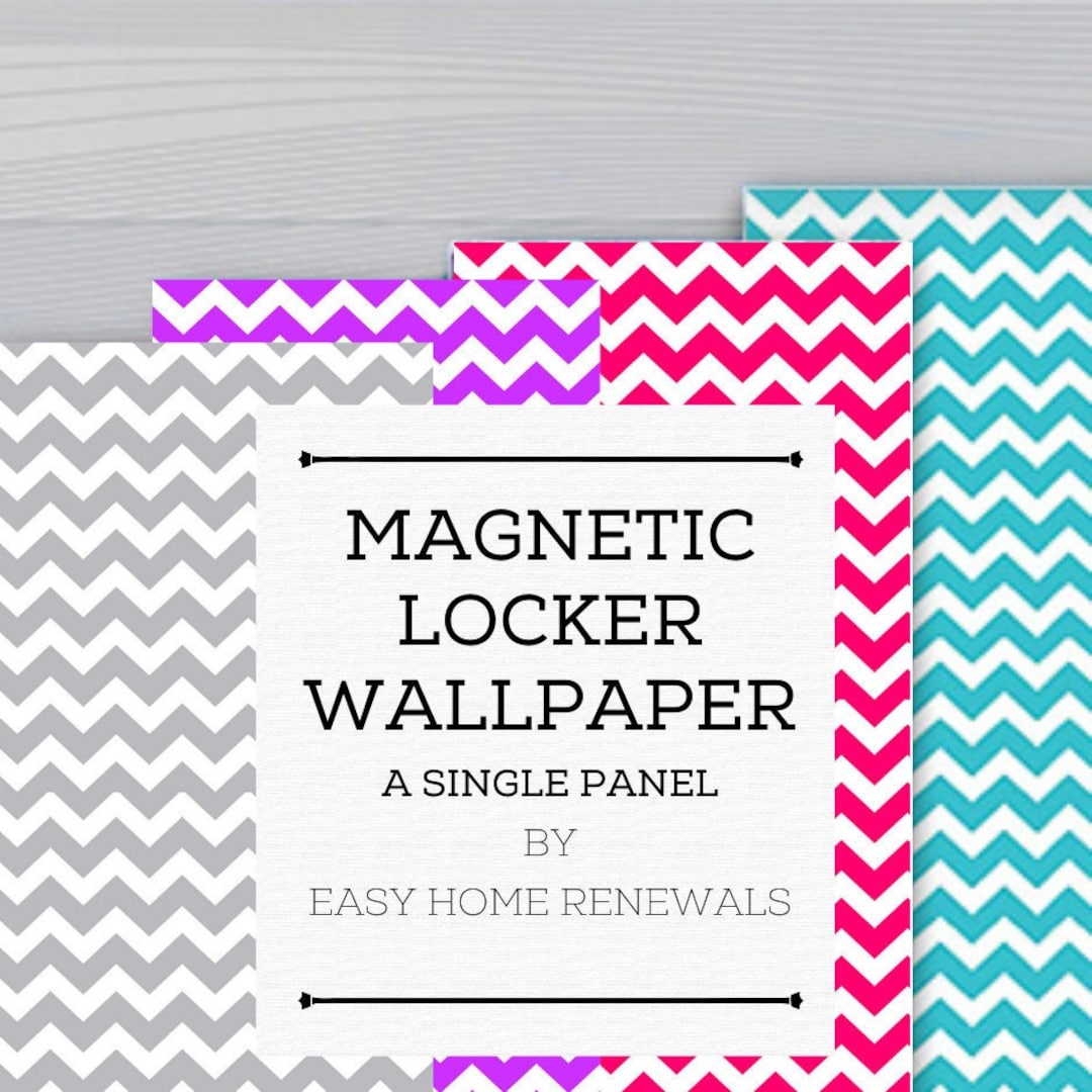 Magnetic Locker Wallpaper | SINGLE Panel | 12" by 36" Each | Chevron ...