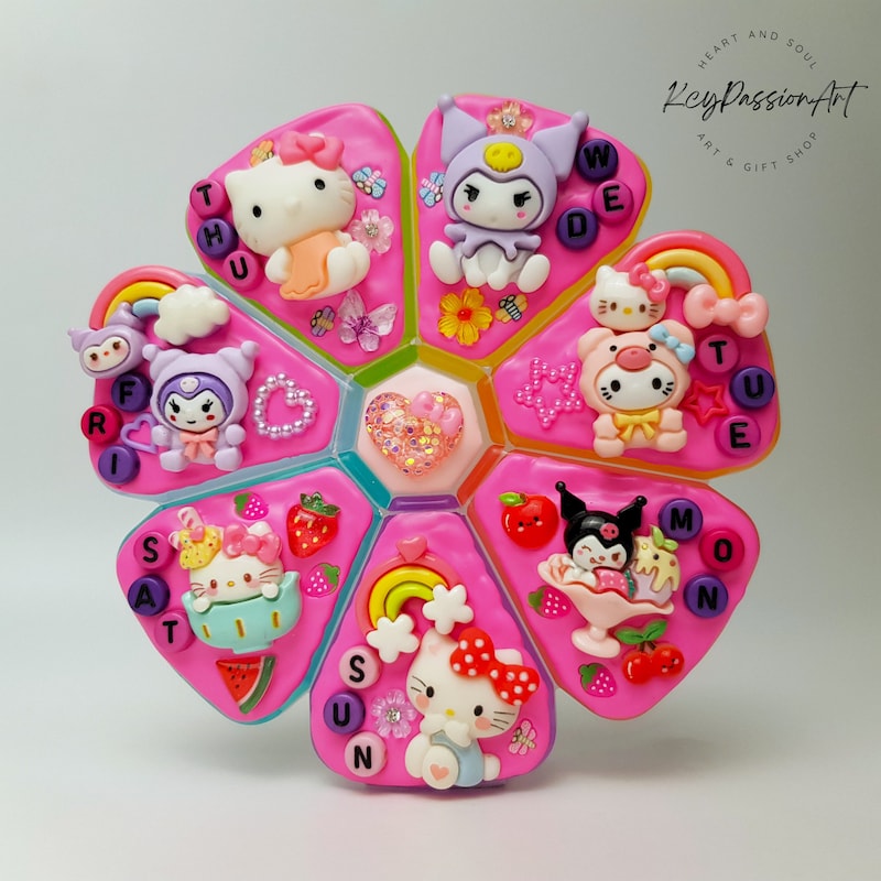 For Purse 7 Day Pill Organizer Cute Cylinder Pill Container Weekly ...