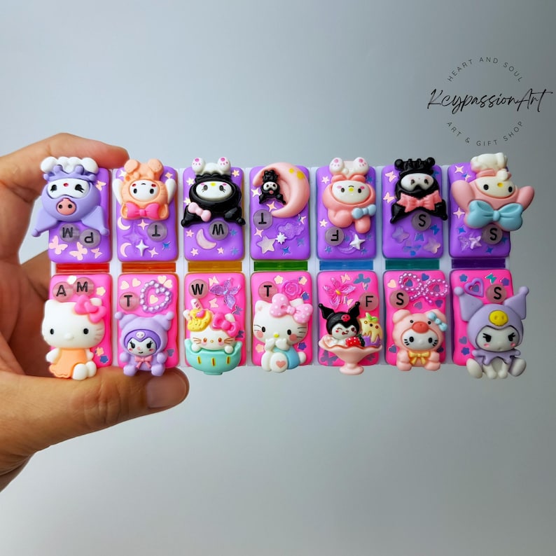 Am Pm Pill Box Detachable 'friendship Love' Day and Night Pill ...