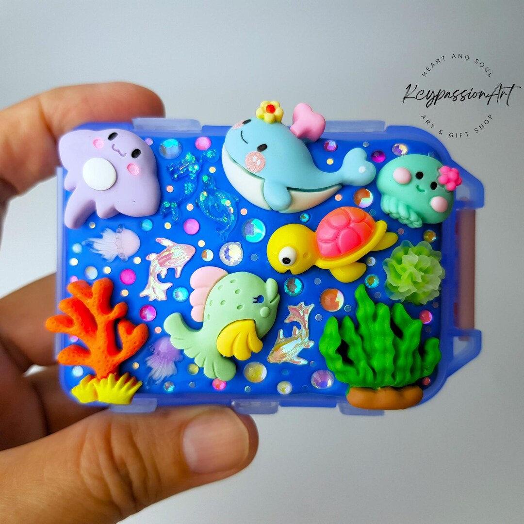 Flip & Fold Pill Organizer 'ocean of Joy' (new Version) Am Pm Pill Box ...