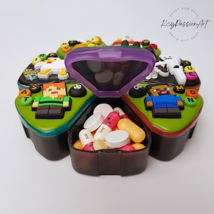 XL 7 Day Pill Organizer 'craft, Build & Play' Am Pm Pill Box, 8 ...